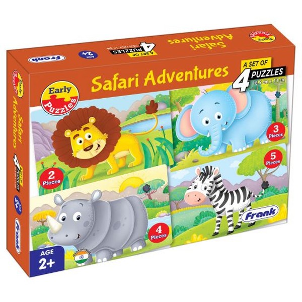 Safari Adventures 4In1 Puzzles 18 Month+ | Readers Warehouse