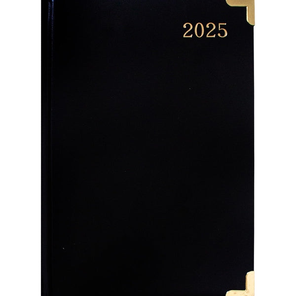 Black With Gold Corners A4 2023 Diary | Readers Warehouse