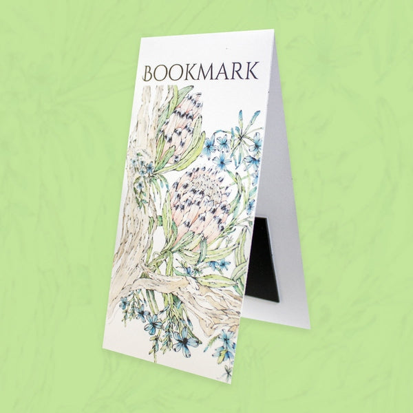 Long Magnetic Bookmark: Proteas In Plumbago | Readers Warehouse